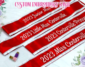 Customized Embroidery Lace Sash Custom Lace Sash Lace Sash Customize ...