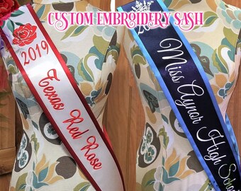 Customized Embroidery Lace Sash Custom Lace Sash Lace Sash Customize ...