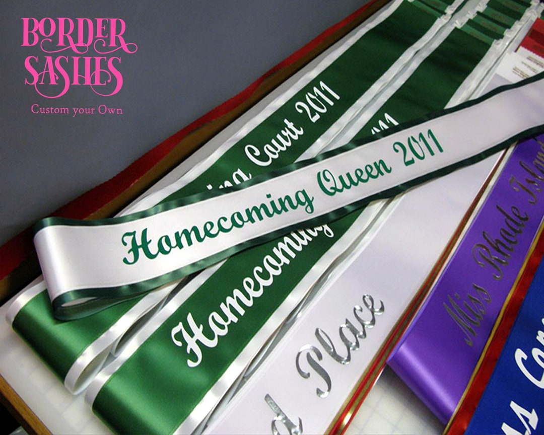 Custom Boarder Lace Sash Birthday Party Lace Sash Personalized Lace ...