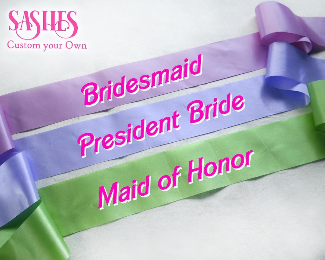 President Bride Sash Hen Party Sash Personalized Bridal Sash Bridesmaid ...