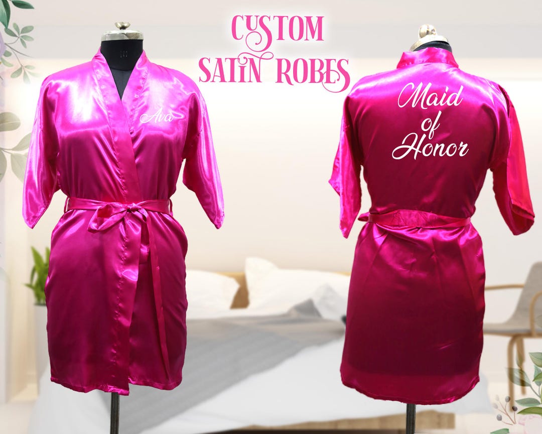 Free Spa Slippers With Satin Robe Kimono Robes Custom Set of Robes ...