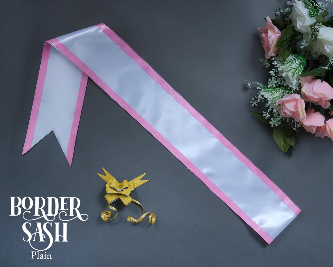 Plain Border Lace Sash Blank Sash Ribbon Sashes Decorate Sash Satin ...