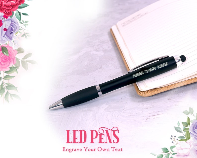 Personalized LED Pen Customized LED Pens With Stylus Custom - Etsy