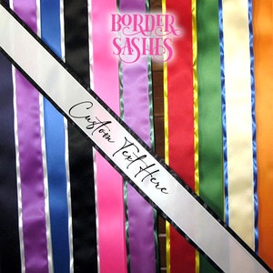 Custom Boarder Lace Sash Birthday Party Lace Sash Personalized Lace ...