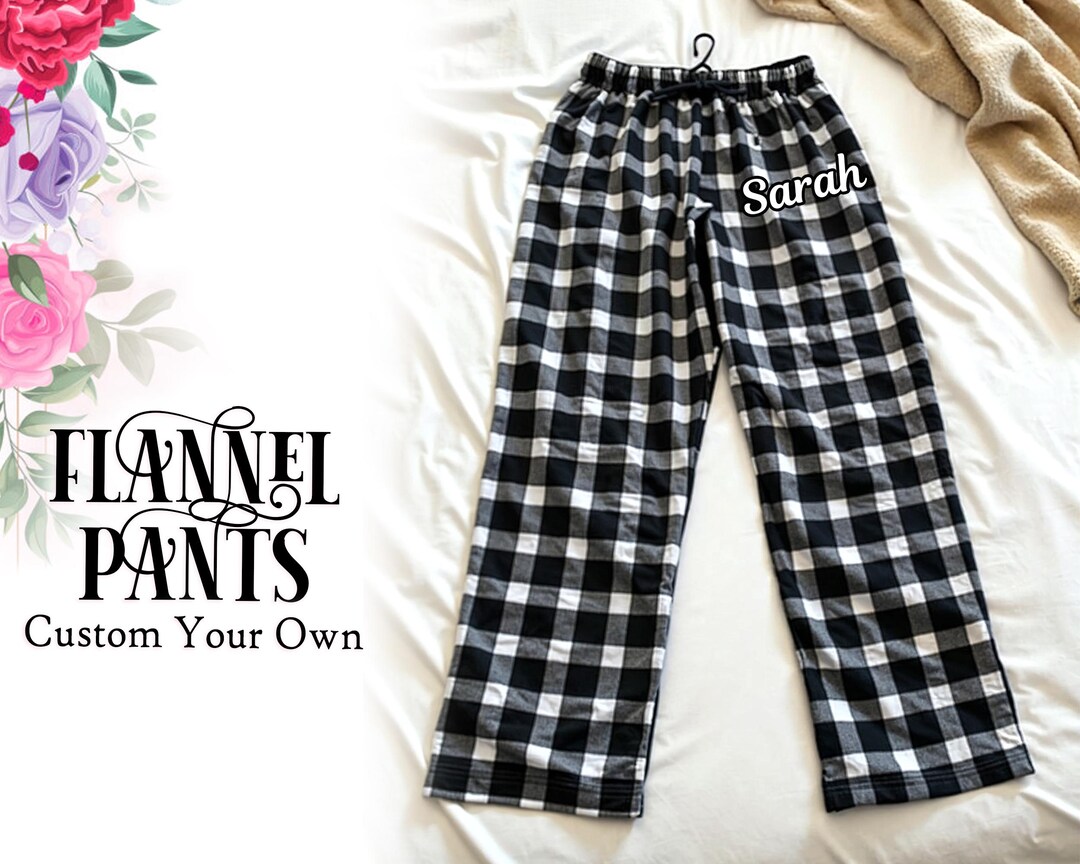 Personalized Flannel Pajama/ Custom Flannel Pajama/ Adult Men Women ...