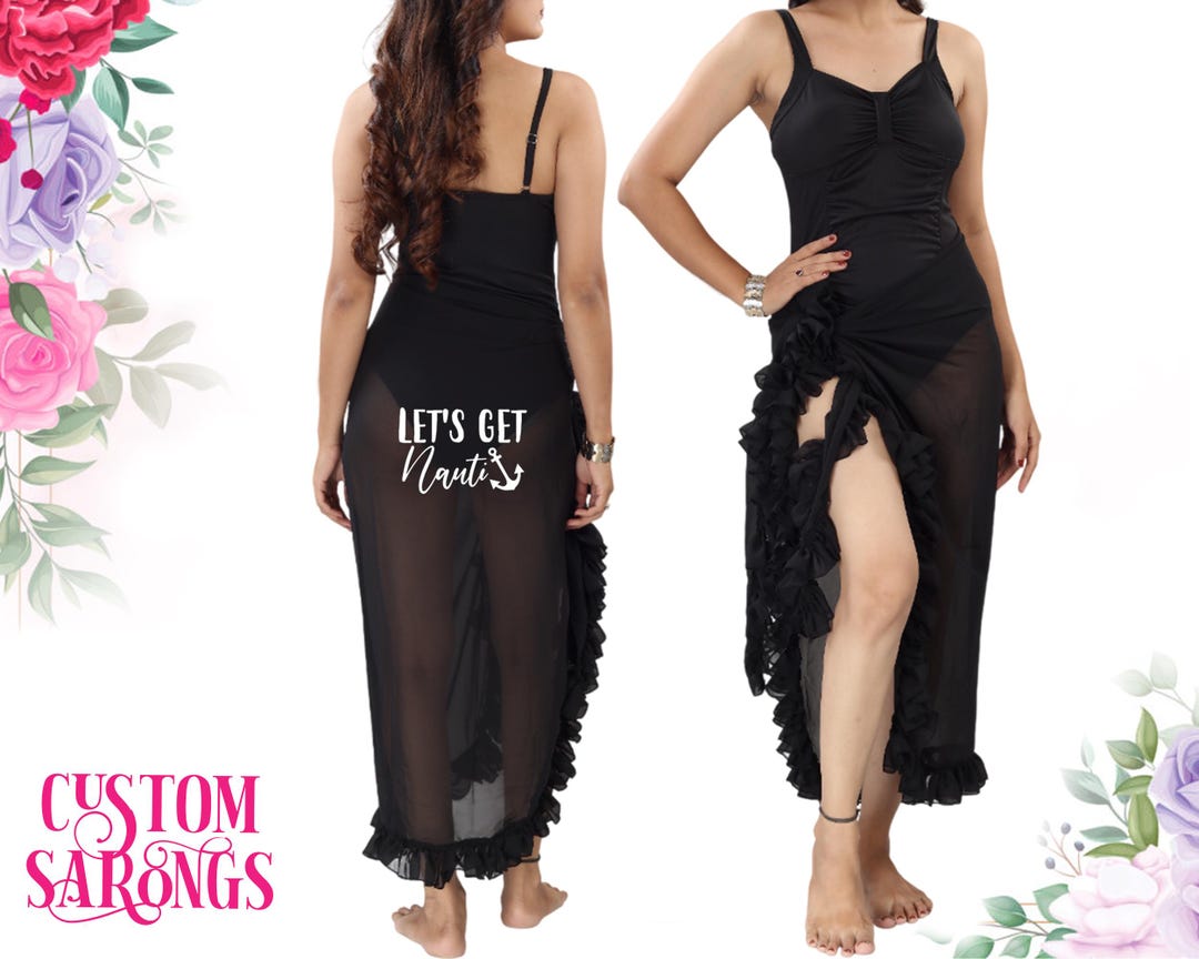 Personalized Ruffle Lace Sarong - Bridesmaid Cover Ups - Beach Party ...