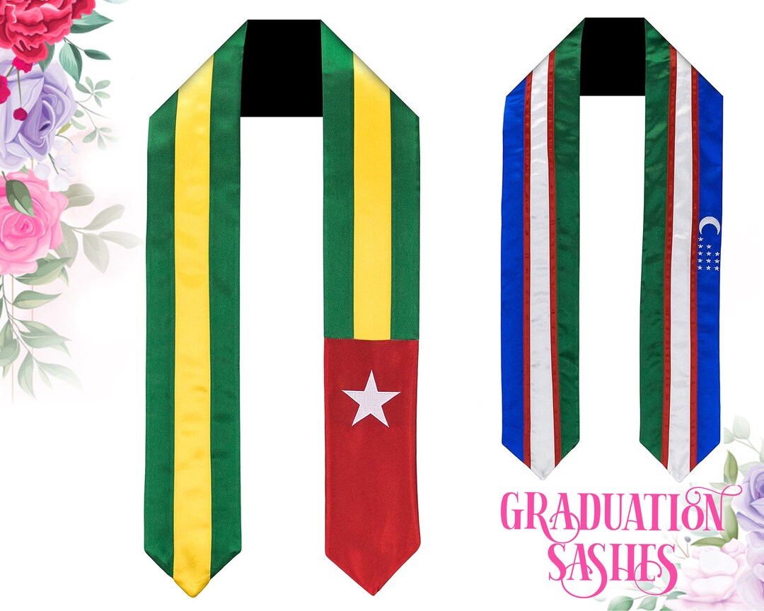 All Mixed Country Flag Graduation Stoles Sash Graduation Sash Your ...