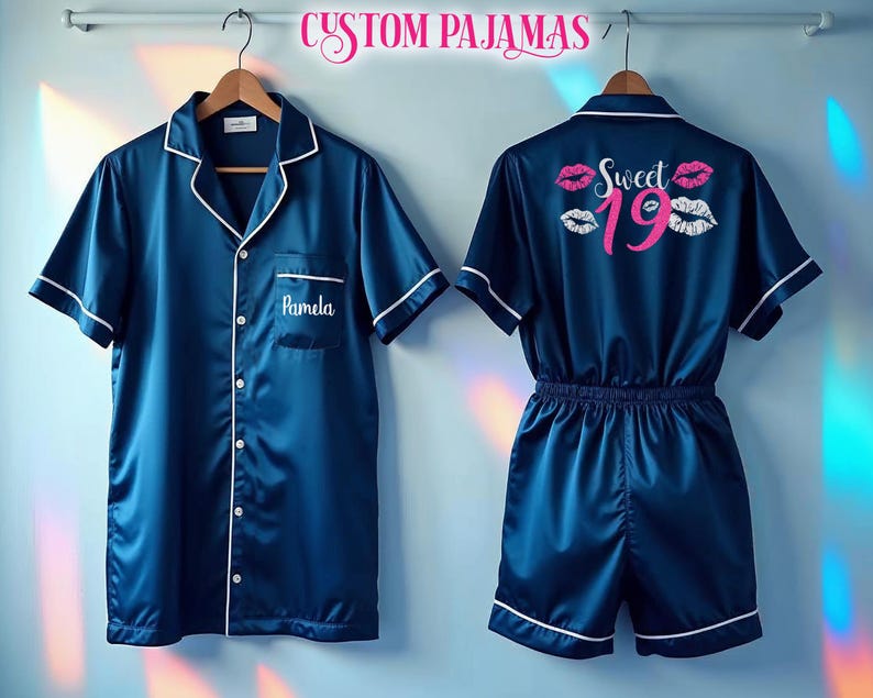 Personalized My Birthday Pajama Set She's 16 Bitches Pjs Set 19th ...