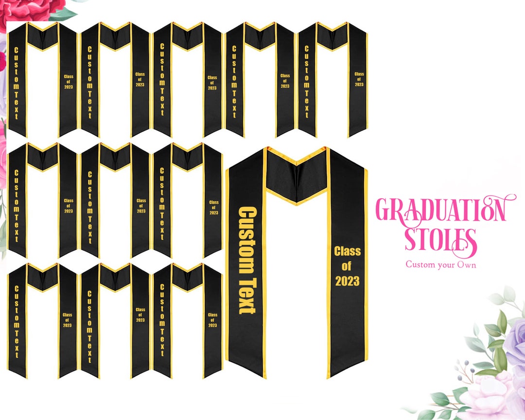 Personalized Sash Graduation Stoles Customized Graduation Sash Custom Graduation Sash Custom ...