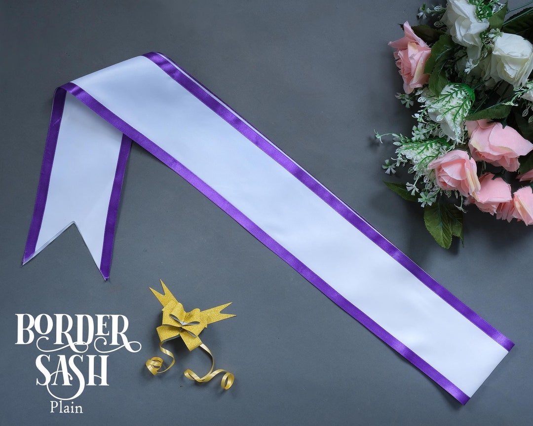 Plain Border Lace Sash Blank Sash Ribbon Sashes Decorate Sash Satin ...