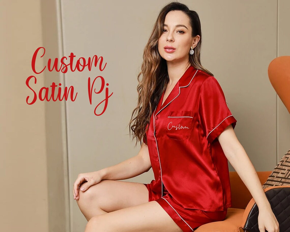 Personalized Pyjamas Set Custom Pjs Bridesmaid Pyjamas - Etsy