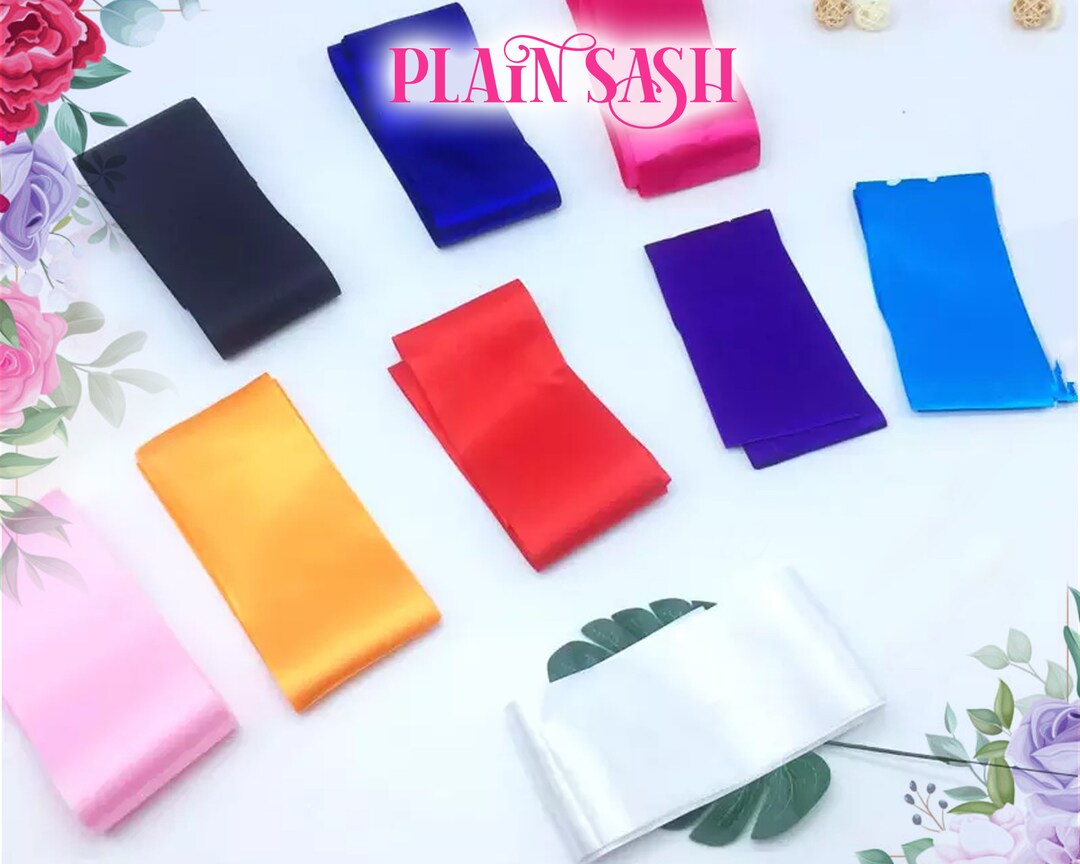 Plain Sash Blank Sash Ribbon Sashes Decorate Sash Satin Sash - Etsy