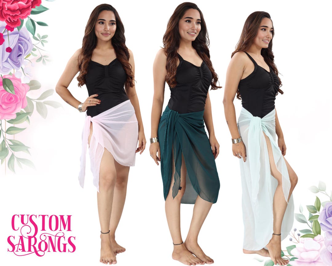 Custom Bridal Sarongs Bride Tribe Cover up Customized Sarongs Beach ...