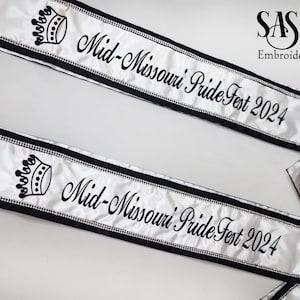 Personalized Embroidery Lace Sash Custom Lace Sash Lace Sash Customize ...