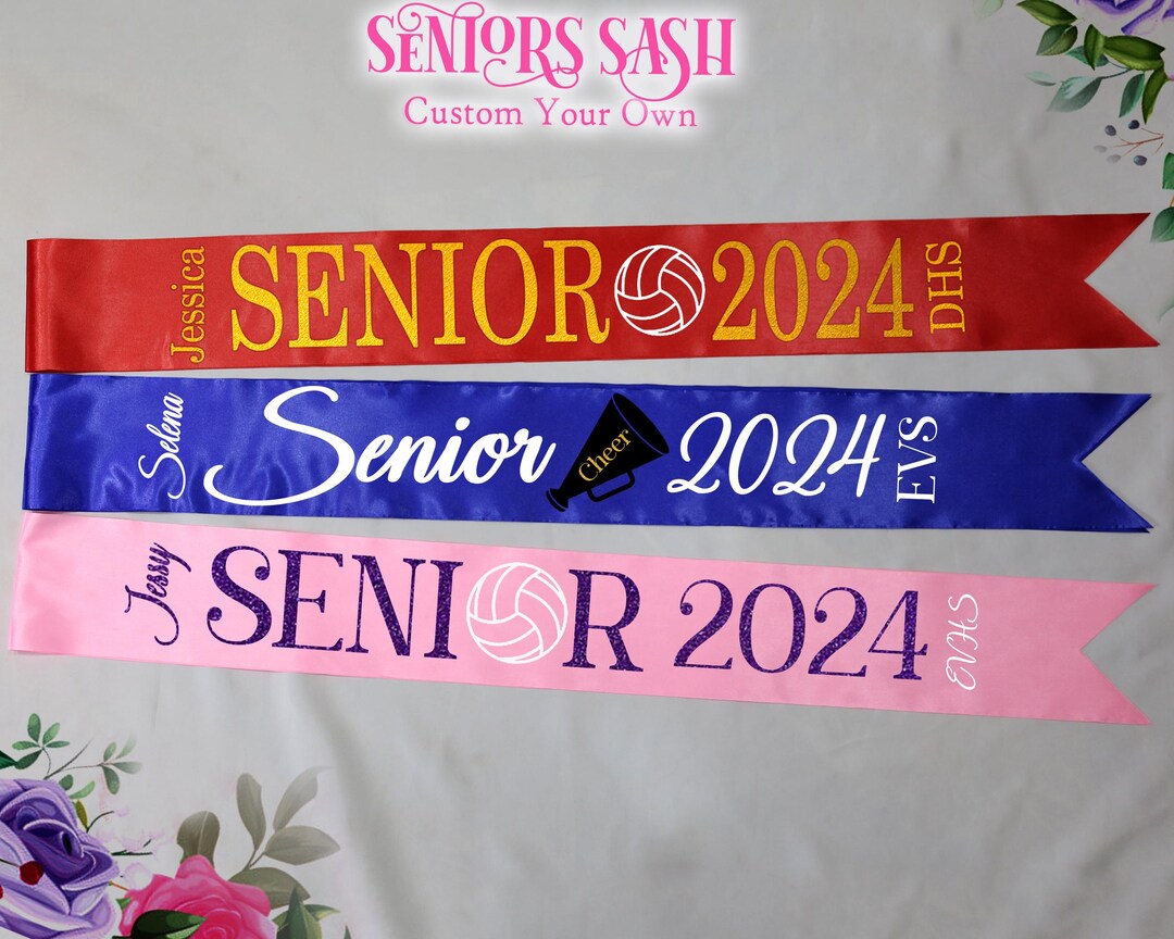 Class of 2024 Senior Sash - Senior Sashes - Graduation Sash - Senior ...