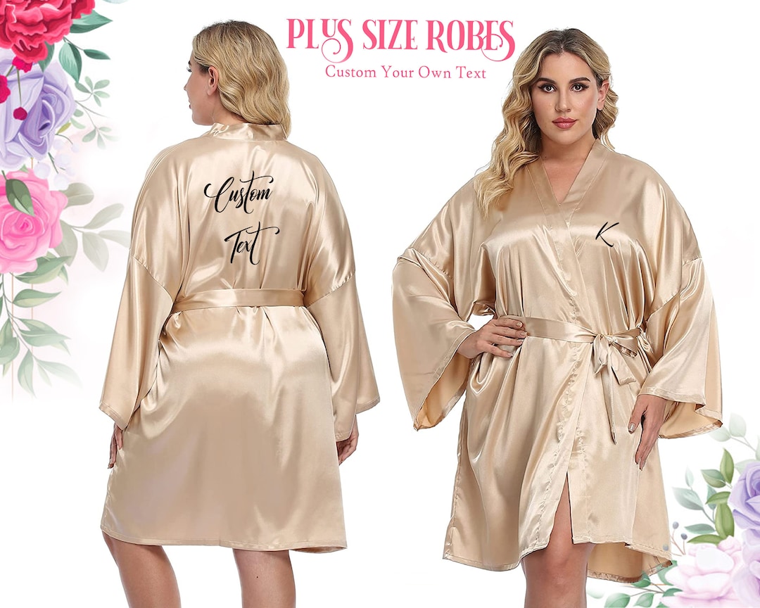 Plus Size Robes Personalized 6xl Robes Customized Robes Custom Bridal Robe Bridesmaid Robes Hen