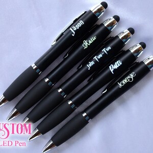 Personalized LED Pen Customized LED Pens With Stylus Custom Name Pens ...