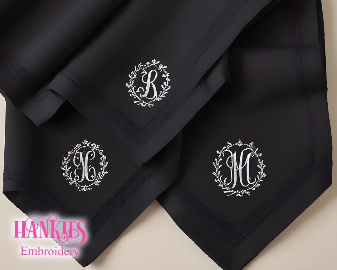 Custom Embroidery Handkerchiefs Personalized Handkerchiefs Custom ...