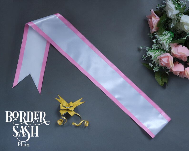 Plain Border Lace Sash Blank Sash Ribbon Sashes Decorate Sash Satin ...