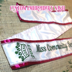 Personalized Embroidery Lace Sash Custom Lace Sash Lace Sash Customize ...