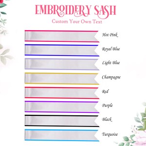 Personalized Embroidery Lace Sash Custom Lace Sash Lace Sash - Etsy