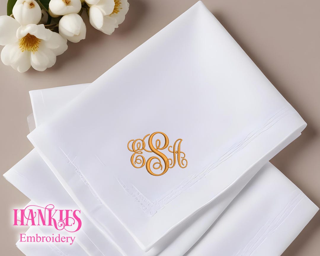 Personalized Handkerchiefs Custom Embroidery Handkerchiefs Custom ...