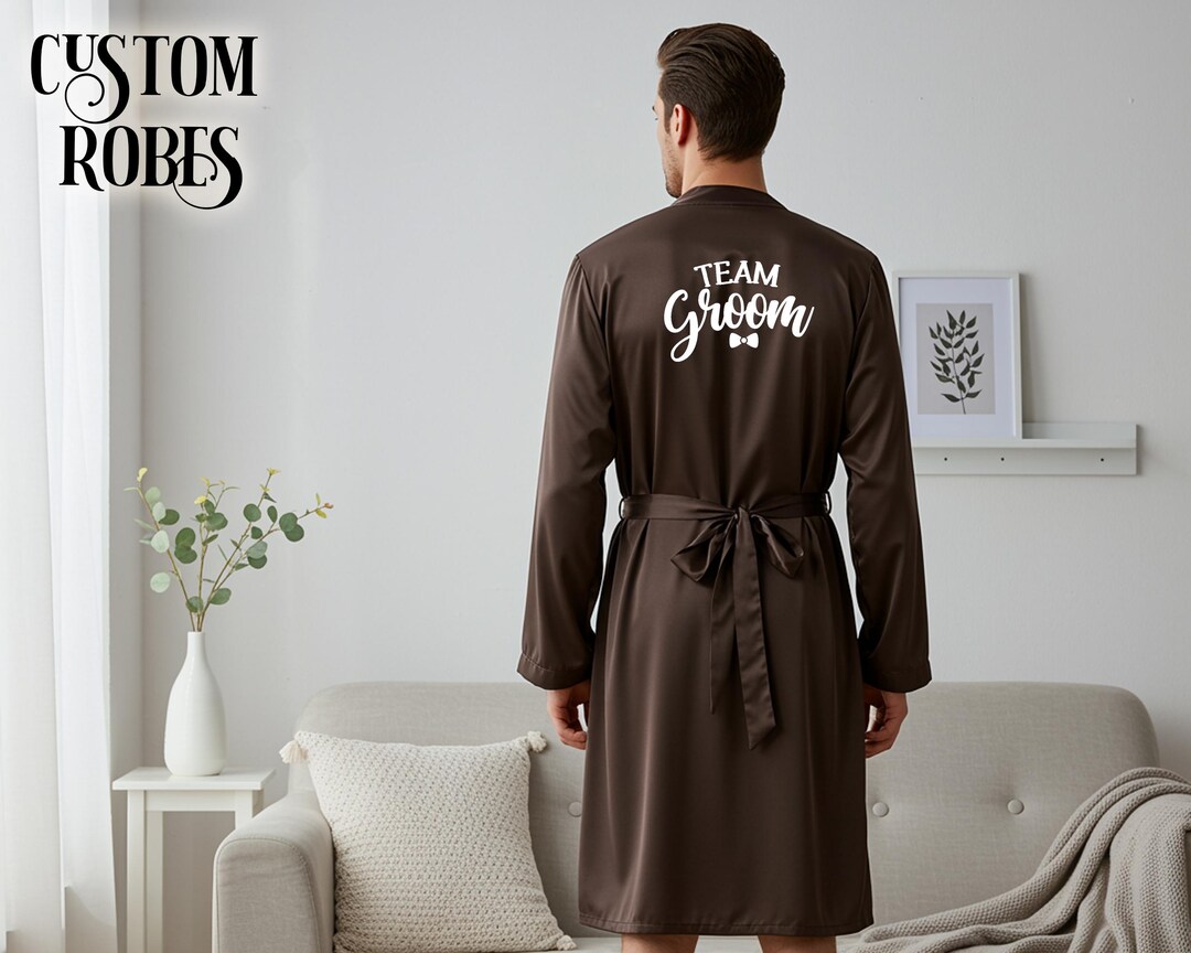 Custom Name Satin Robe Personalized Satin Robe for Men Luxury ...