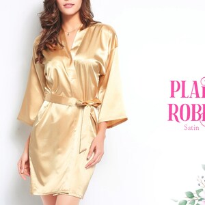 Blank Satin Robes Plain Satin Robes Bridal Robes Set Wedding Robes Set ...
