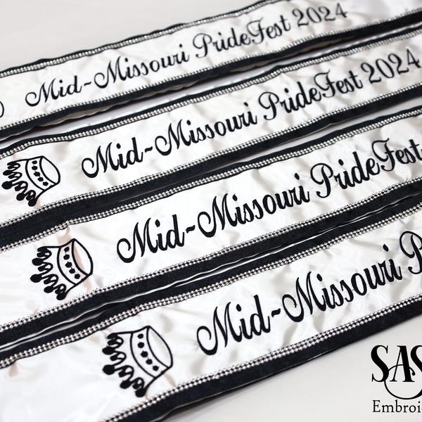 Embroidered Sash - Etsy