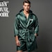 Hooded Satin Robes With Boxer, Personalized Men's Robes, Groomsmen ...