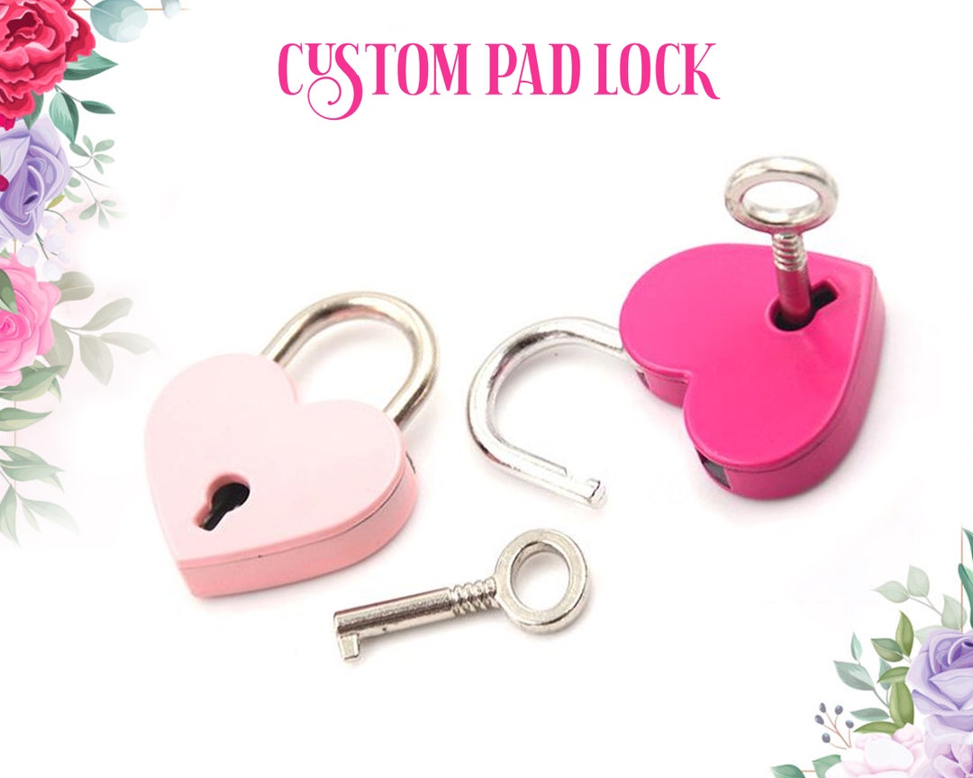Lock for Love Two Hearts Locked in Love Lock Personalized - Etsy