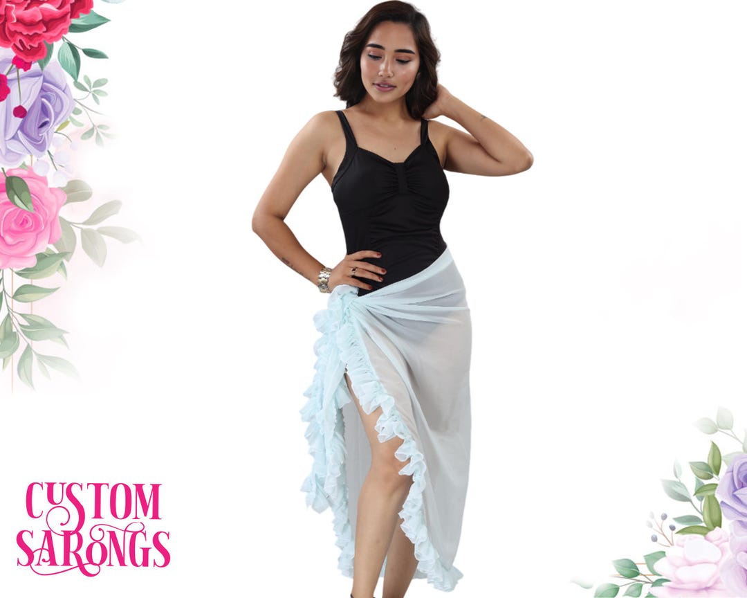 Team Bride Sarong - Personalize Ruffle Lace Sarong - Bridesmaid Cover ...