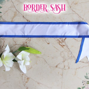 Custom Boarder Lace Sash Birthday Party Lace Sash Personalized Lace ...