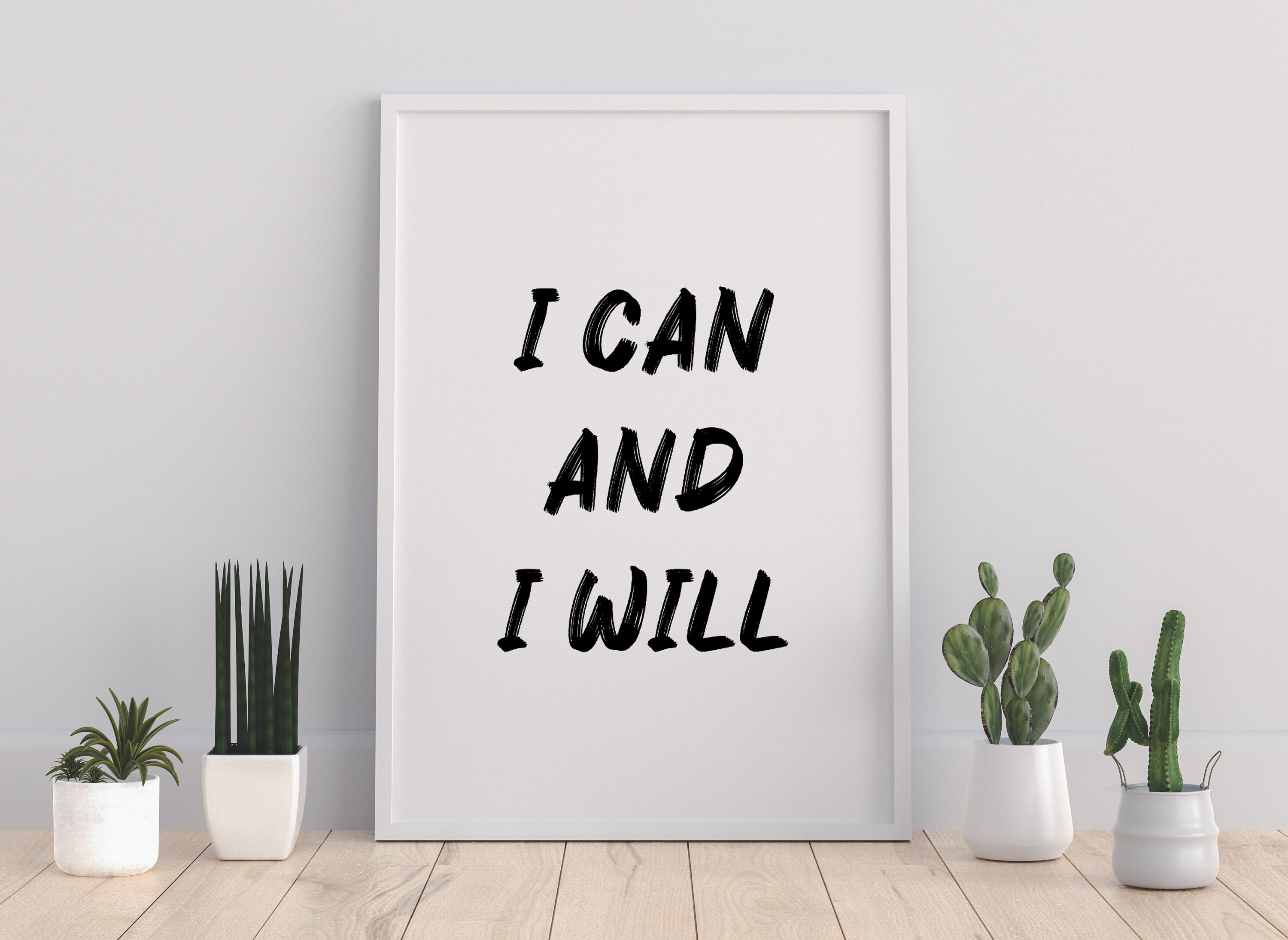 Printable Wall Art Prints, I Can and I Will, Home Decor, Inspirational ...