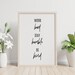 Printable Wall Art Prints, Work Hard Stay Humble Be Kind, Home Decor ...