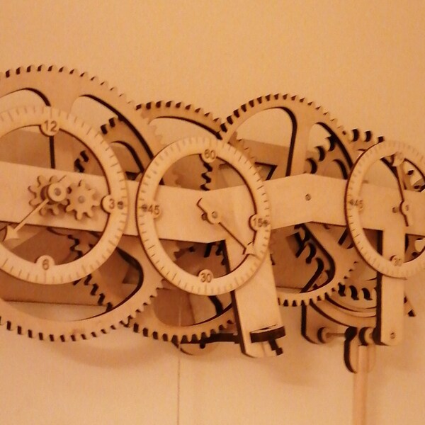 Cnc Files, Wooden Mechanical Gear Clock, File Cnc, Laser Cutting, Laser ...
