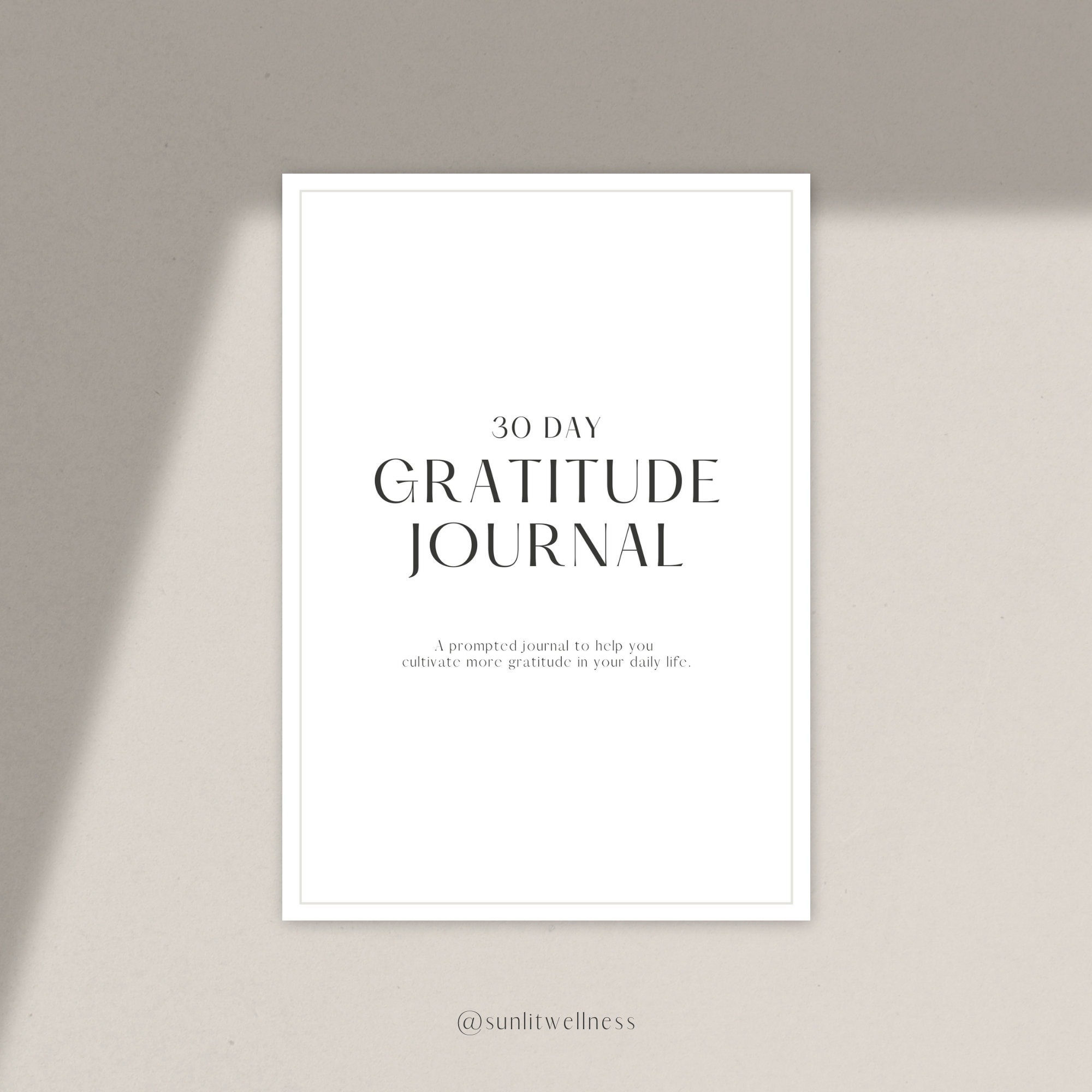 30 Day Gratitude Journal | Daily Gratitude Journal Template - Etsy