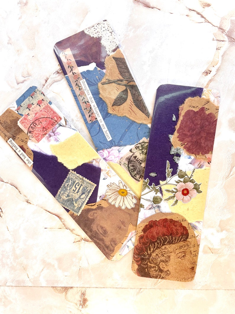 Themed Collage Bookmarks Surprise Grab Bundle Unique Gifts - Etsy