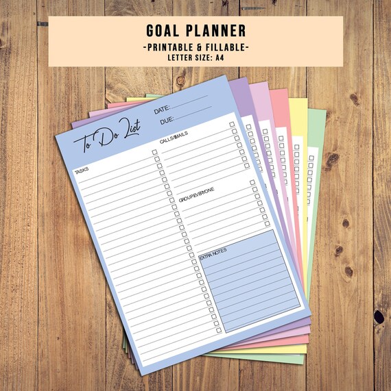 To Do List Printable to Do List Worksheet Productivity | Etsy