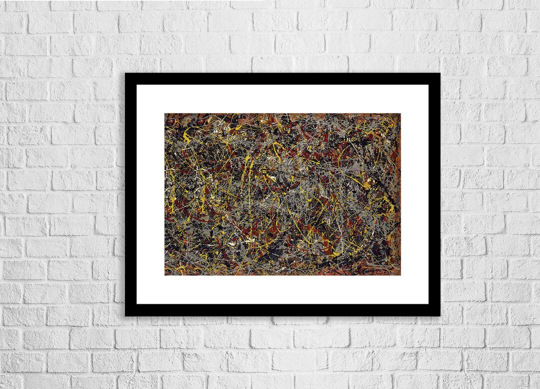 Drip Painting Artist Jackson Pollock Number 5 framed Photo - Etsy