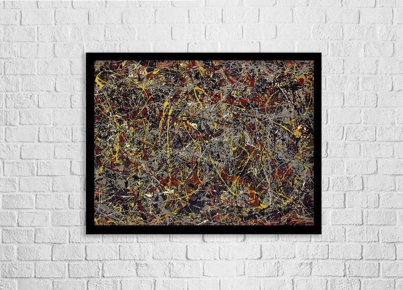 Drip Painting Artist Jackson Pollock Number 5 framed Photo - Etsy