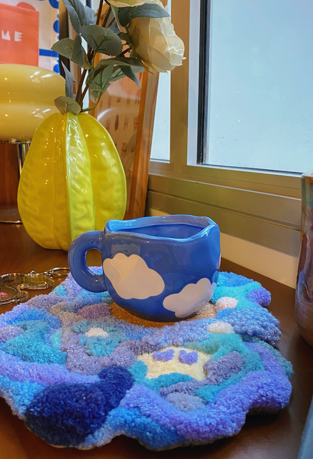 Johnson Lake Beaded Fiber Textile Coaster, Trinket Tray, Jewelry Dish ...