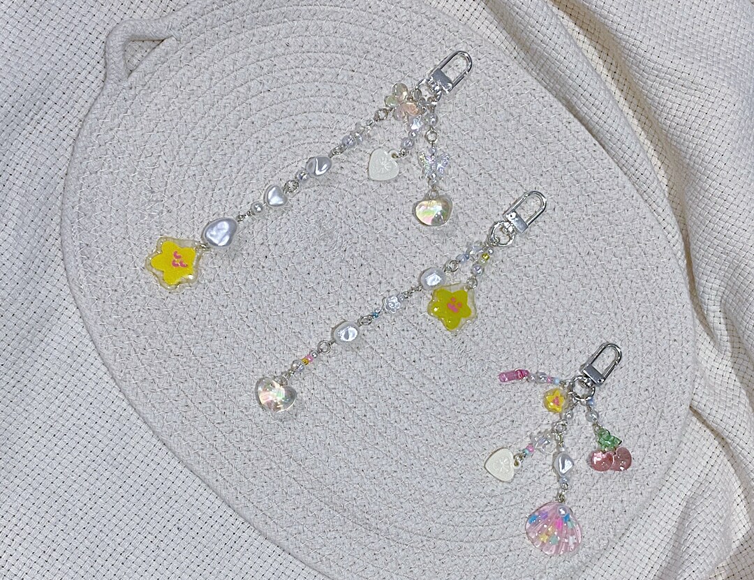Johnson the Star Beaded Cute Y2K Shrink Plastic Keychain L Handphone ...