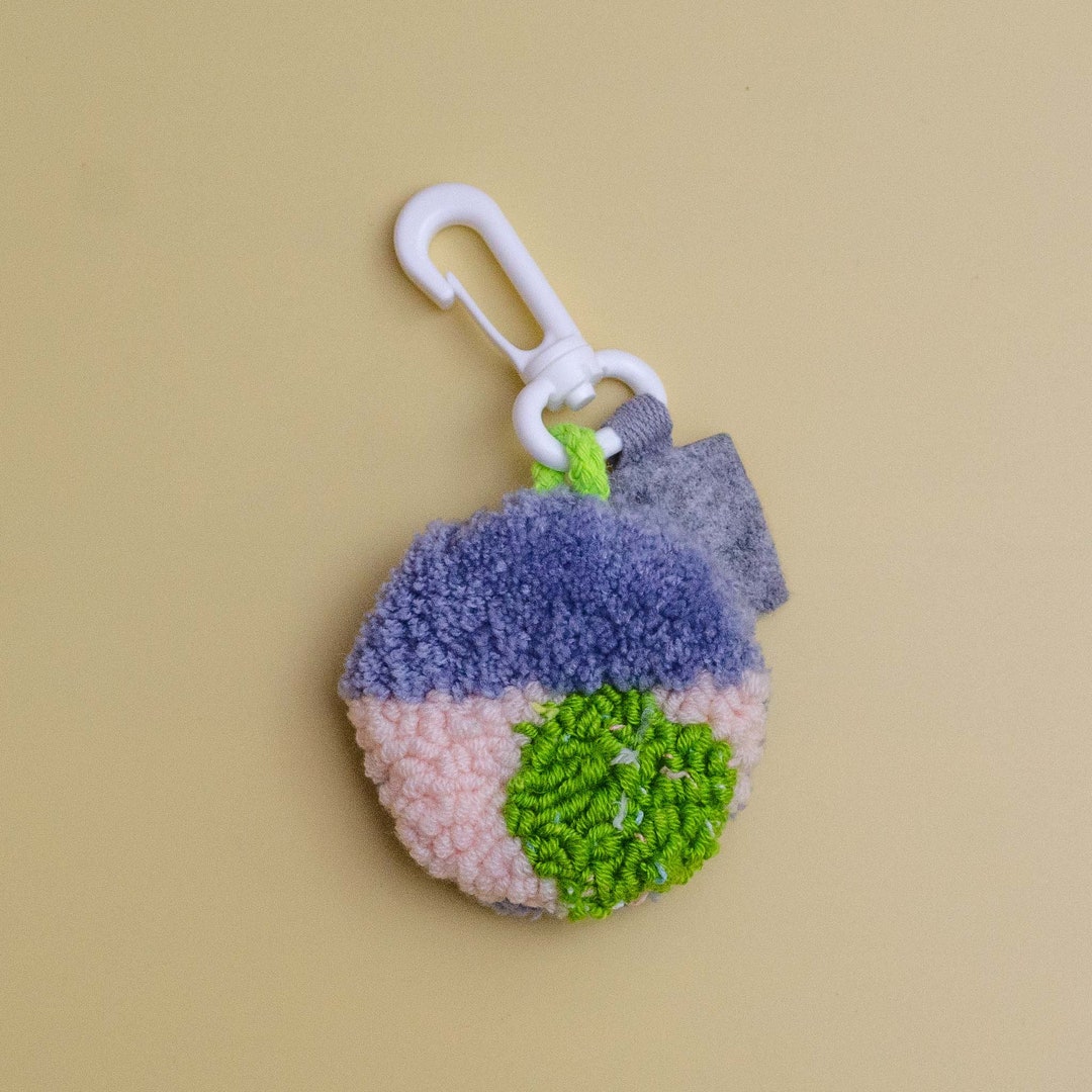 Furby the Hybrid Spooky's Eye Punch Needle Keychain for Bag, Keys ...