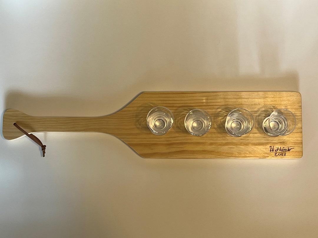 Custom Wood Burned Flight Board With Glasses - Etsy