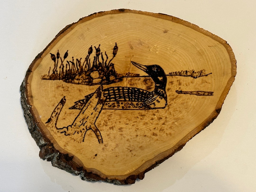 Wood Plaque Duck Looking Back Hand Crafted Wood Burning - Etsy