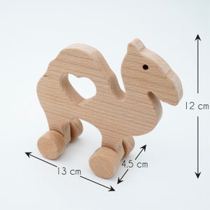 Wooden 3 Piece Animal Toy Set, Wooden Horse-camel-dog Animal Toy Set ...