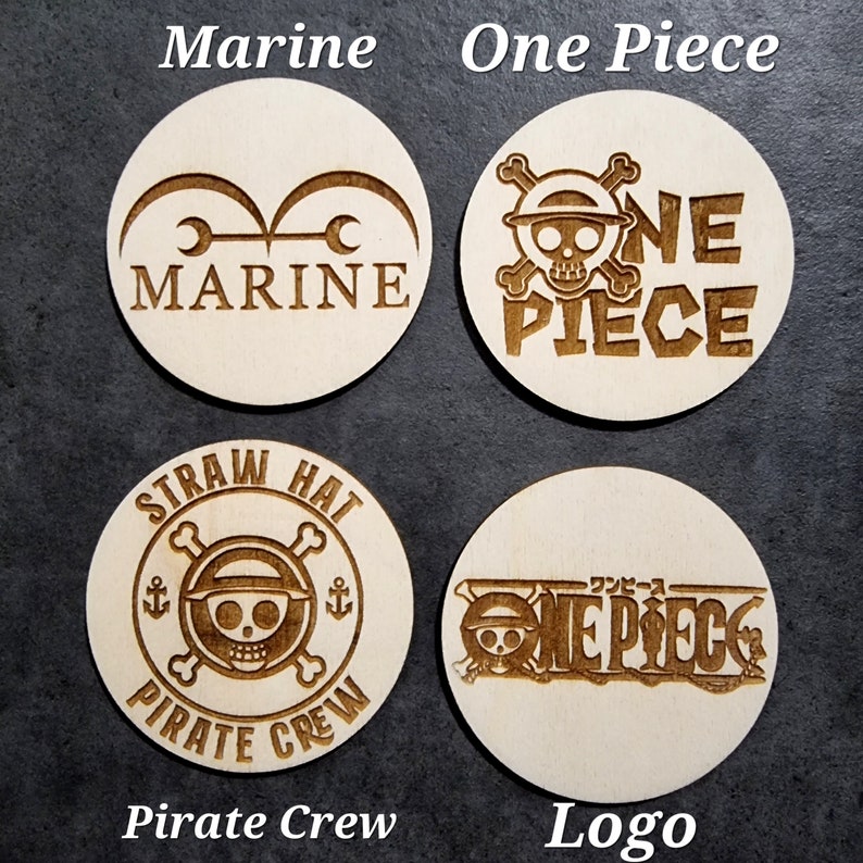 One Piece Coaster Inspirado Fanart Gamer Decoración Grabado Manga ...