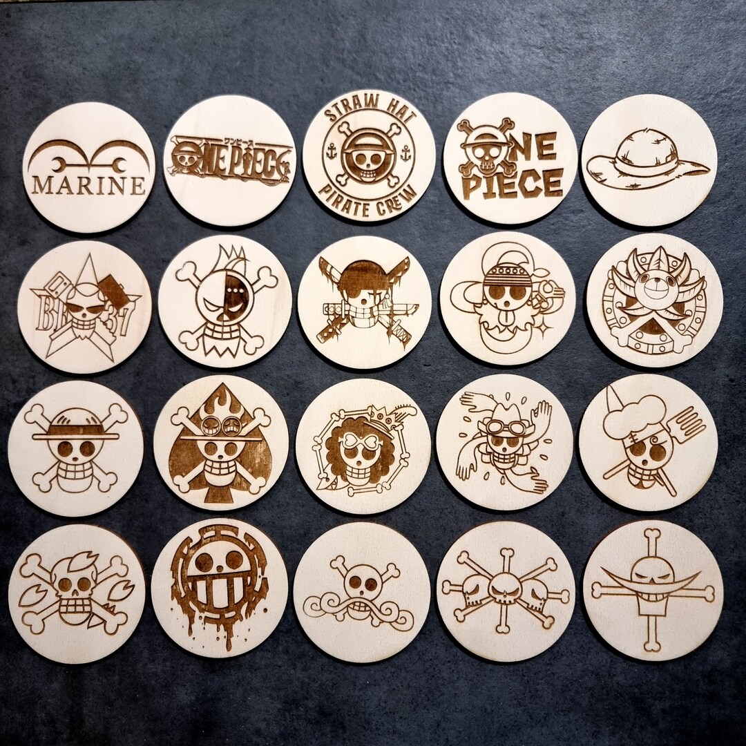 One Piece Coaster Inspirado Fanart Gamer Decoración Grabado Manga ...