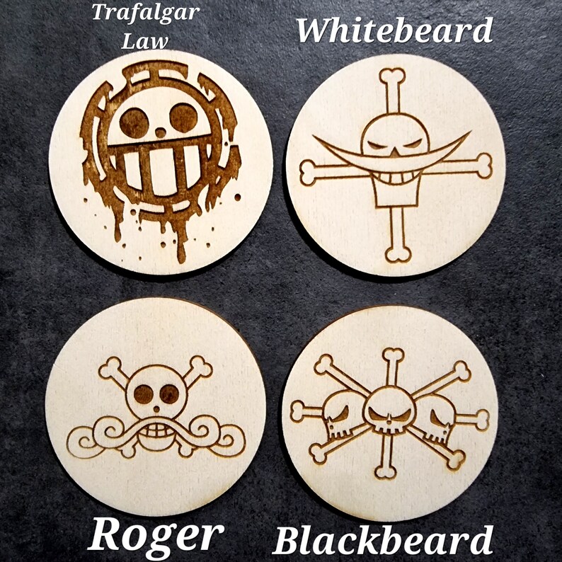 One Piece Coaster Inspirado Fanart Gamer Decoración Grabado Manga ...